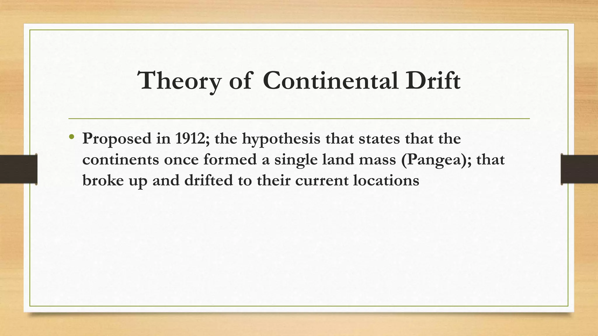 13. Continental Drift Notes | PPT