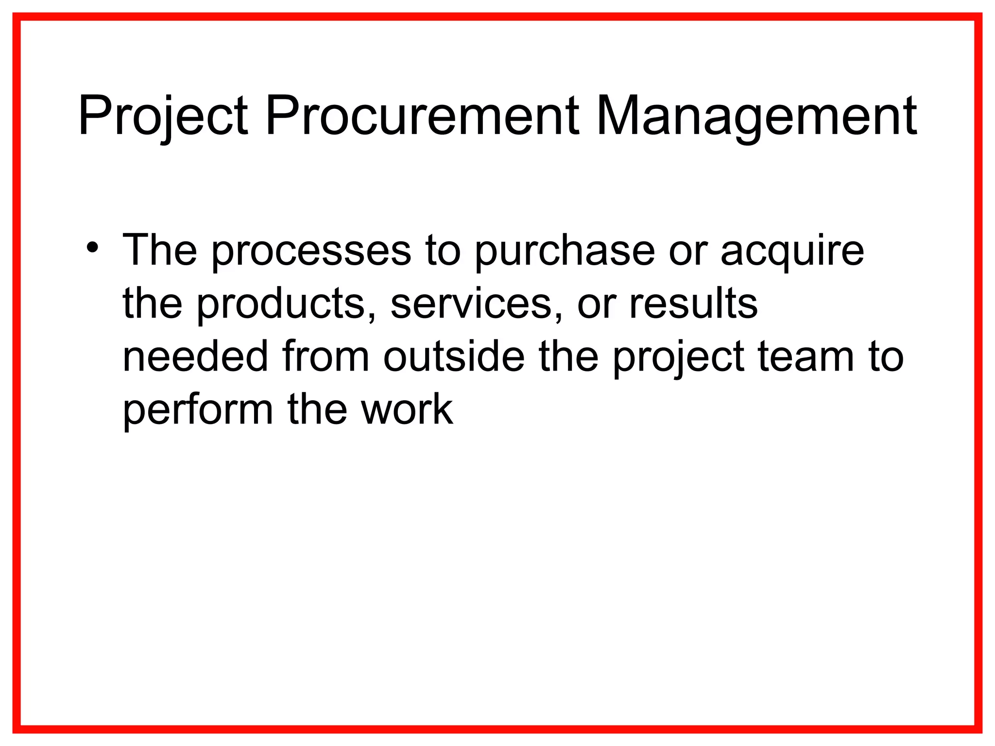 13. Project Procurement Management | PPT