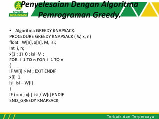 Pertemuan 13 Metode Greedy Lanjutan | PDF