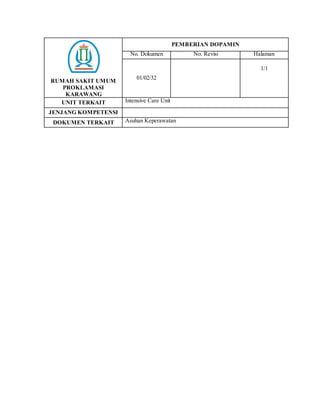 13. spo pemberian dopamin new | DOCX