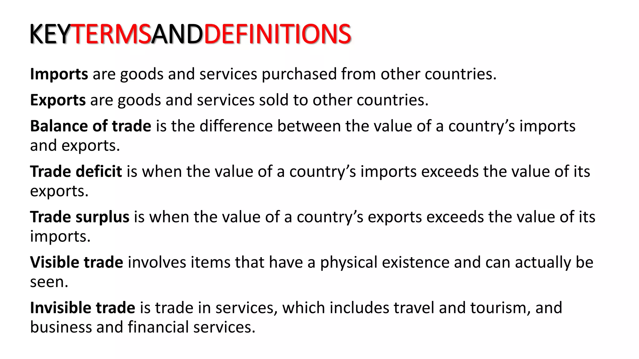 13.1 Global Interdependence: Trade flows and trading patterns | PPTX
