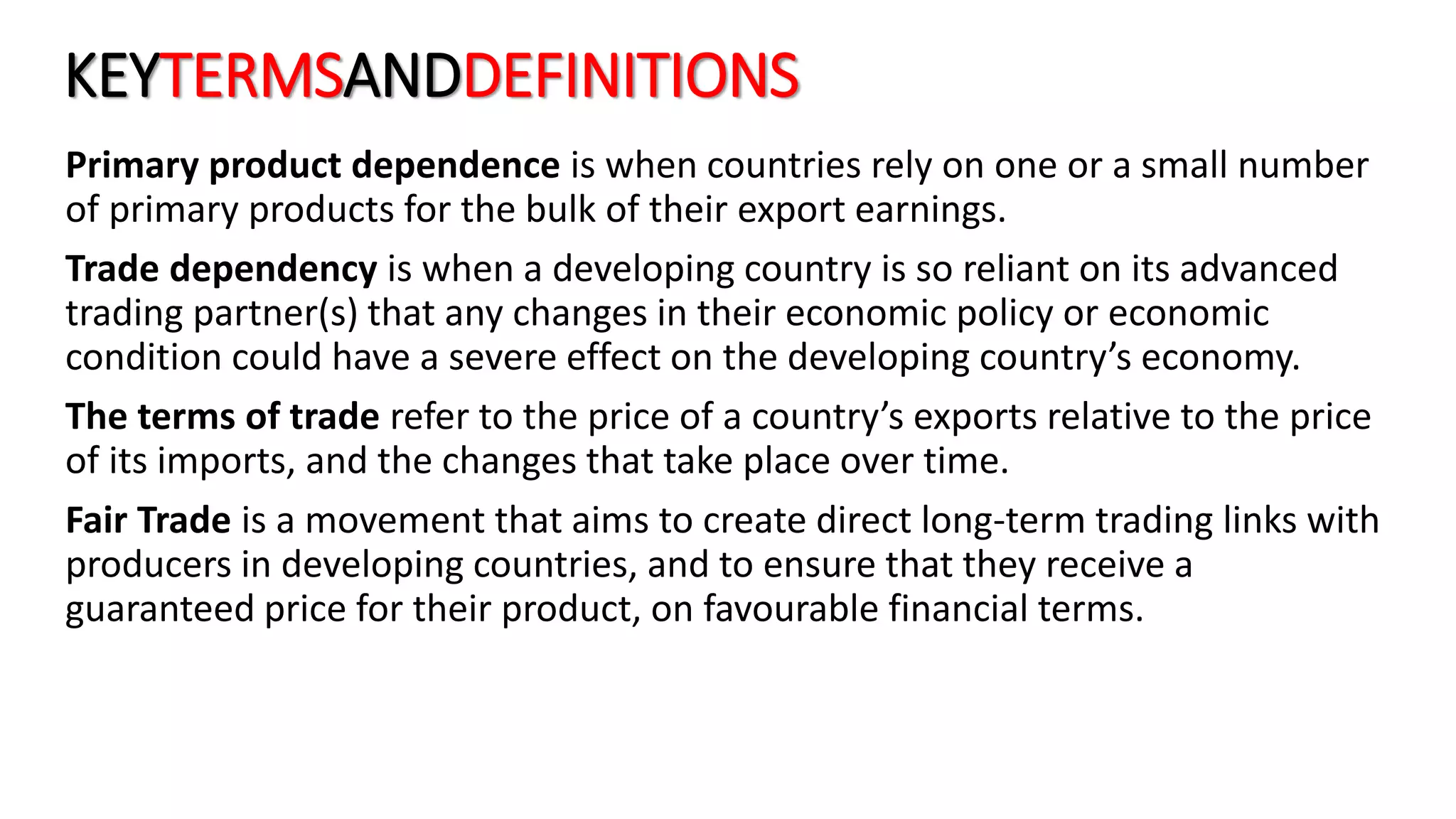 13.1 Global Interdependence: Trade flows and trading patterns | PPTX