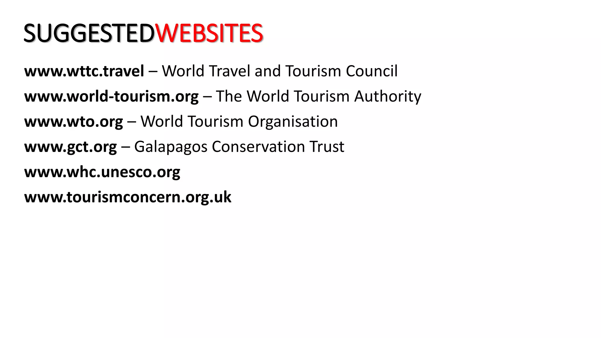 13.3 Global Interdependence: The development of international tourism ...