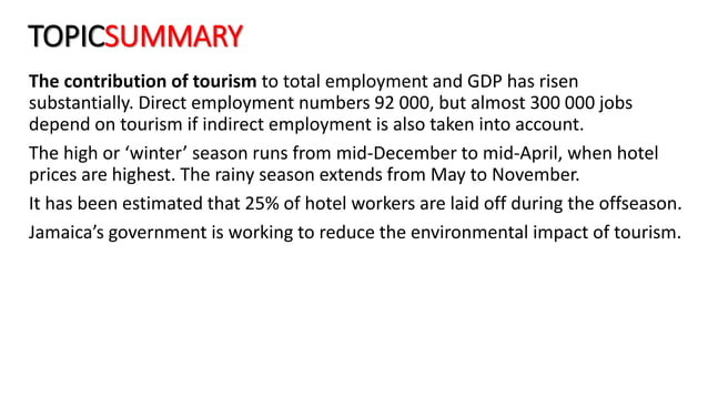 13.4 Global Interdependence: The management of a tourist destination ...