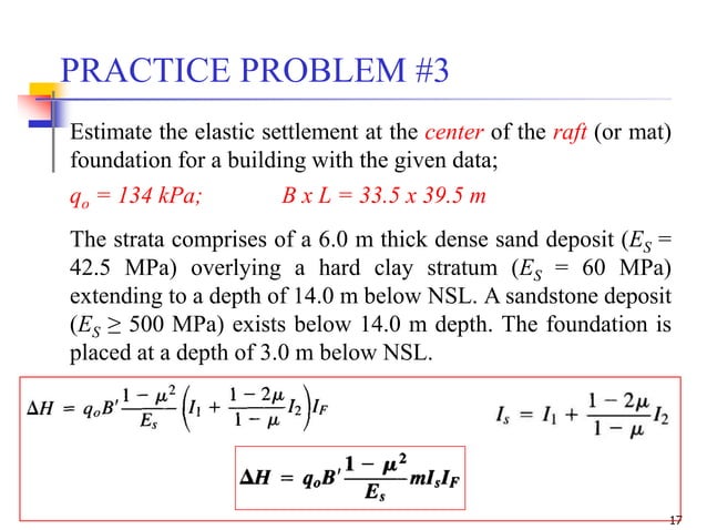 Geotechnical Engineering-II [Lec #13: Elastic Settlements] | PPSX | Civil Engineering Industry ...