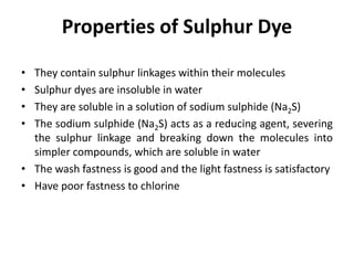 Sulphur dye | PPTX