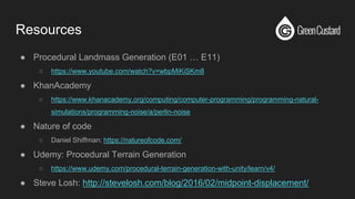 Green Custard Friday Talk 13: Procedural Land Generation | PPT