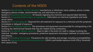 MSDS- Material Safety Data Sheet | PPTX