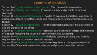 MSDS- Material Safety Data Sheet | PPTX