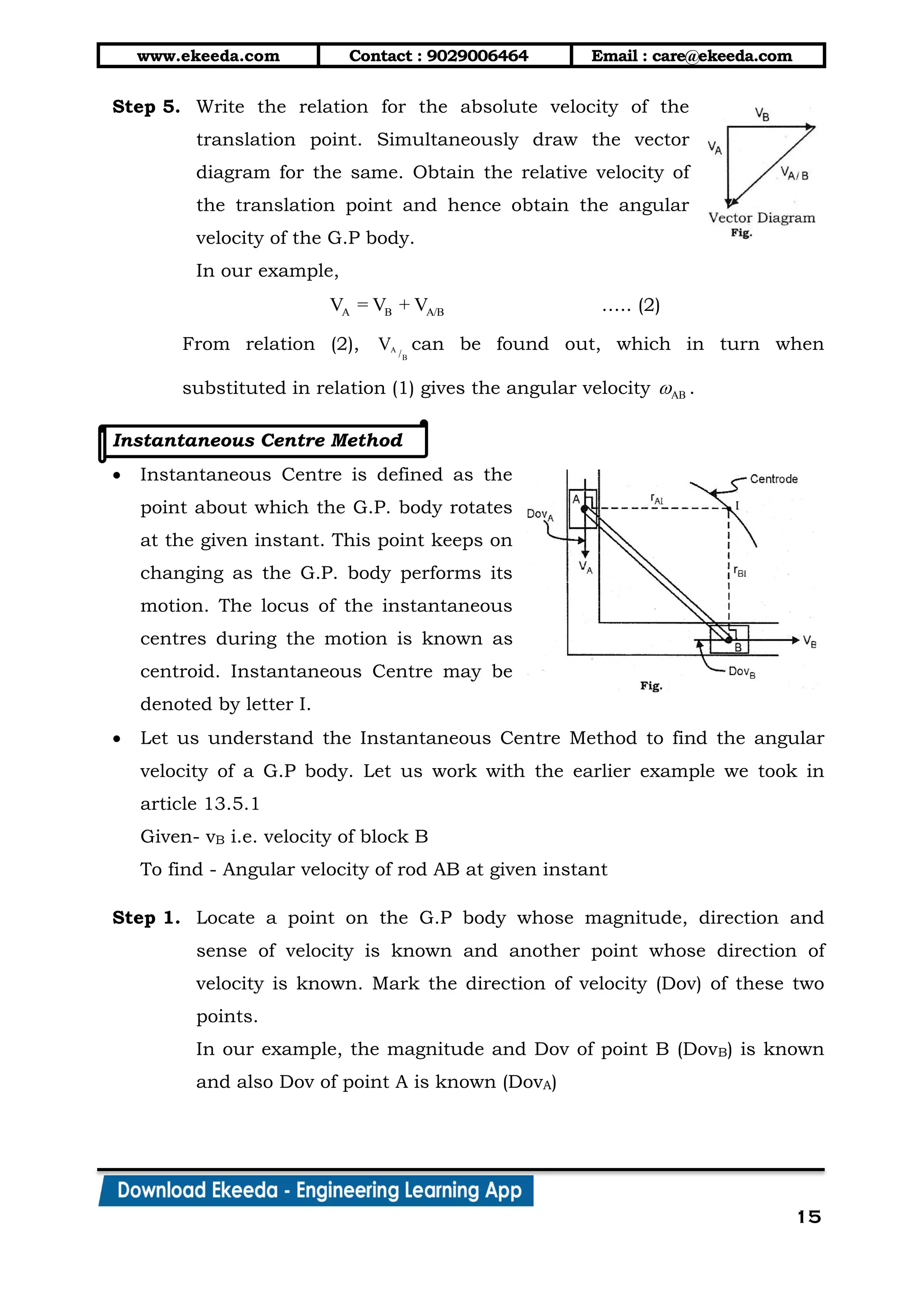 13. kinematics of rigid bodies | PDF