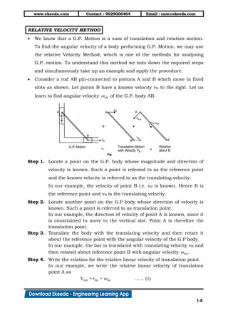 13. kinematics of rigid bodies | PDF