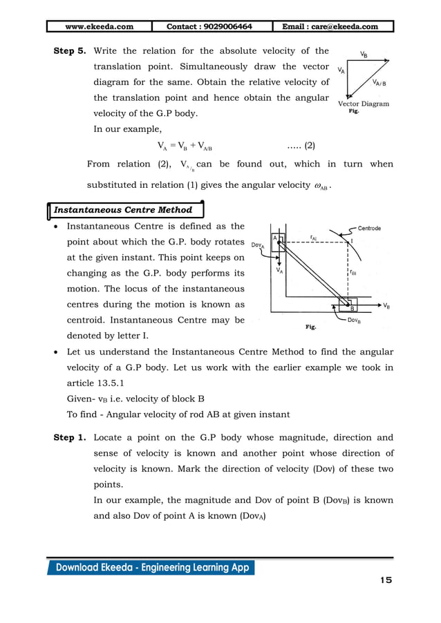 13. kinematics of rigid bodies | PDF | Physics | Science