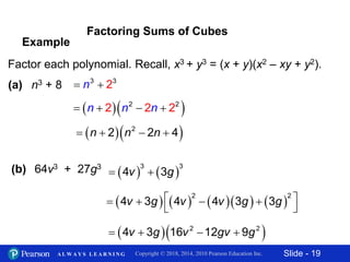 Section 13.5 special factoing techniques | PPT