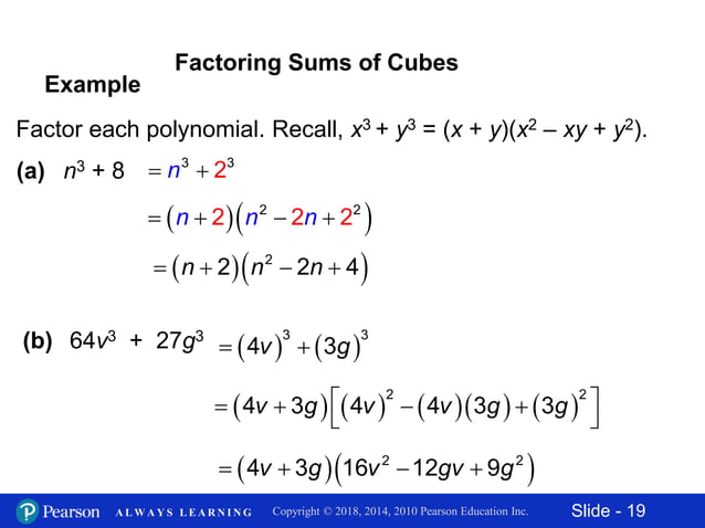 Section 13.5 special factoing techniques | PPT