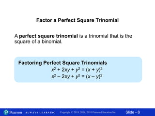 Section 13.5 special factoing techniques | PPT