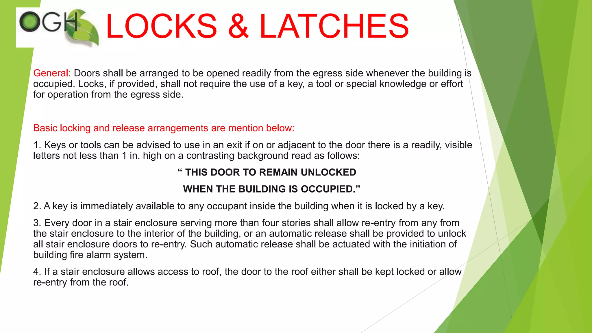 13. Locks & Latches | PPTX