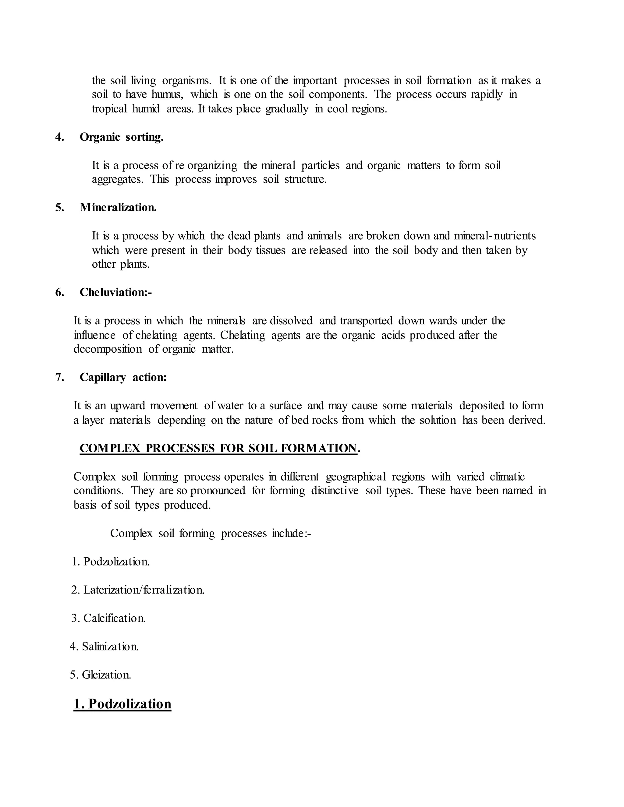 PHYSICAL GEOGRAPHY 1.5 -STUDY OF SOIL | DOCX