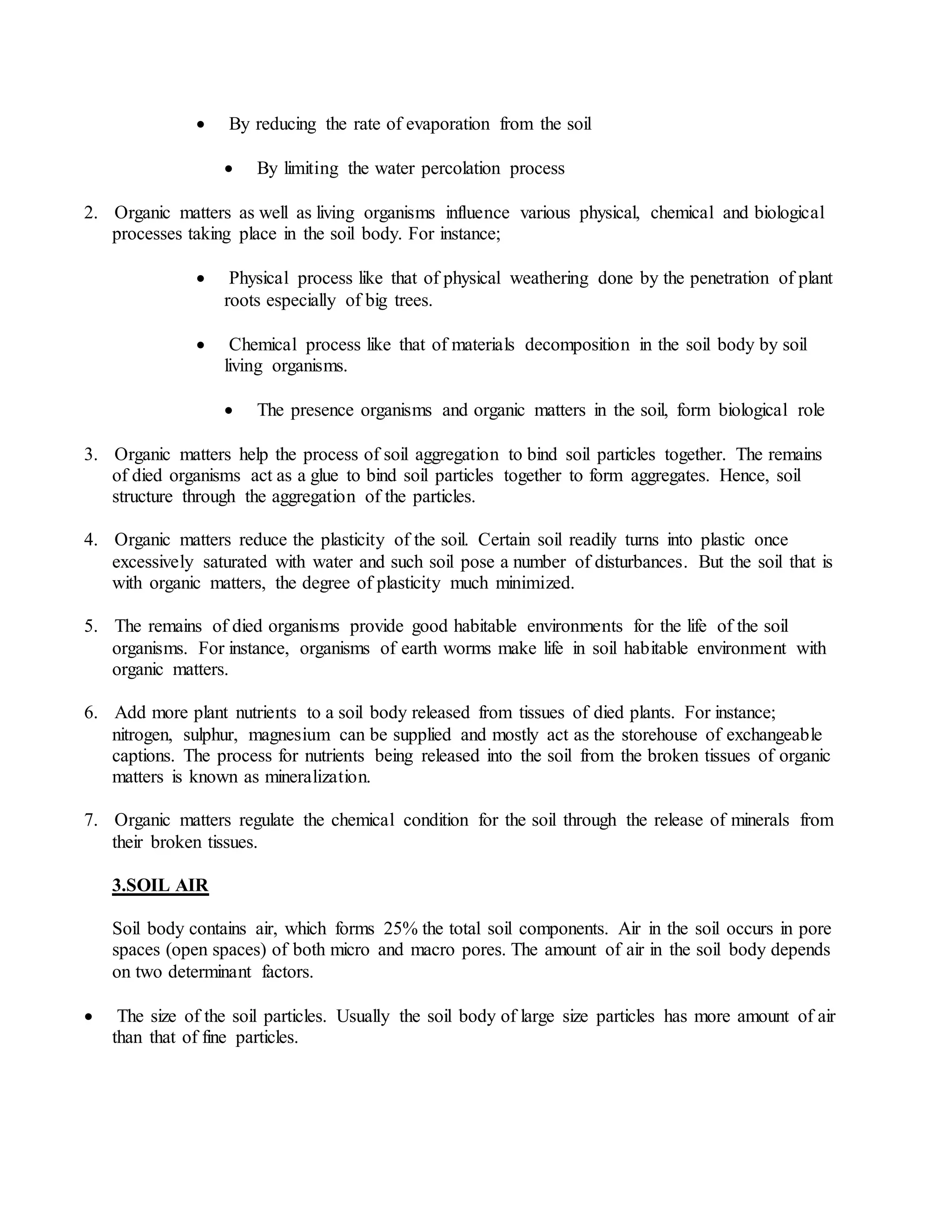 PHYSICAL GEOGRAPHY 1.5 -STUDY OF SOIL | DOCX