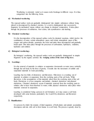 PHYSICAL GEOGRAPHY 1.5 -STUDY OF SOIL | DOCX