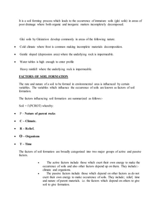 PHYSICAL GEOGRAPHY 1.5 -STUDY OF SOIL | DOCX