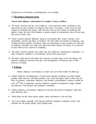 PHYSICAL GEOGRAPHY 1.5 -STUDY OF SOIL | DOCX