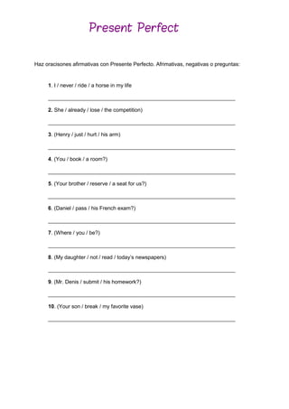 Present perfect | PDF