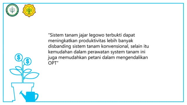 TANAM PADI SISTEM JAJAR LEGOWO-PUTRI LESTARI | PPTX