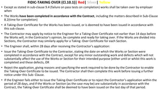 DEFECTS LIABILITY AND TAKING OVER CLAUSES | PPTX