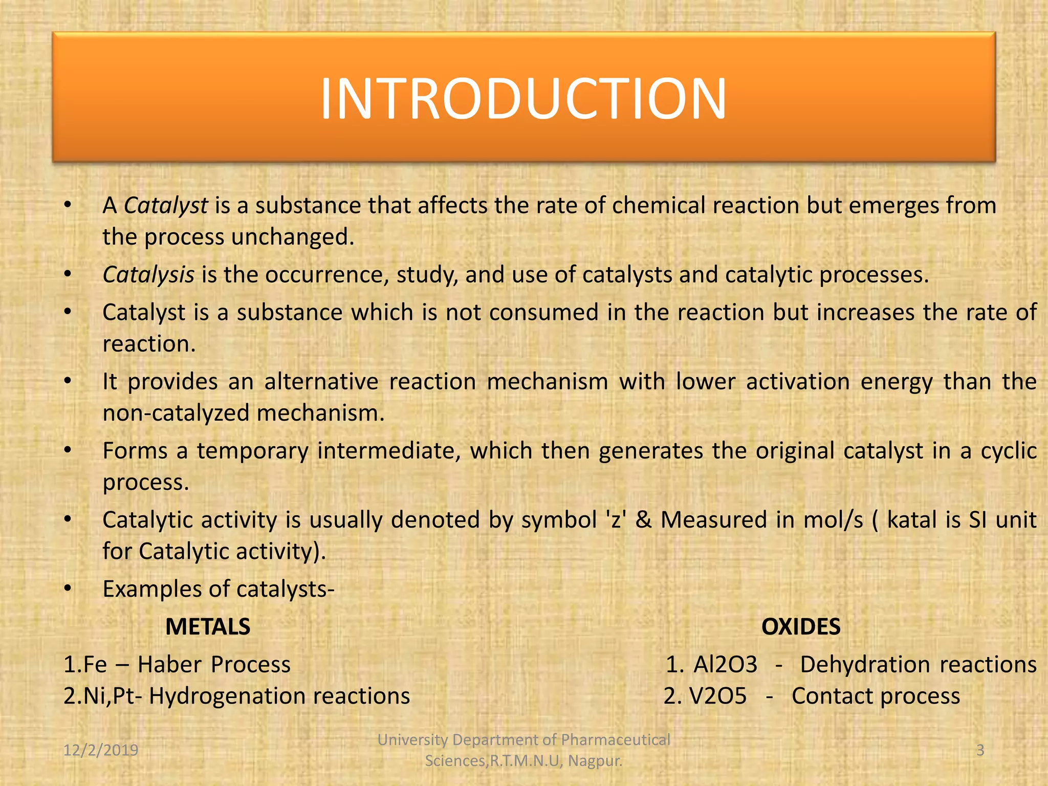 CATALYSIS, TYPES OF CATALYSIS FOR CHEMISTRY STUDENTS | PPTX