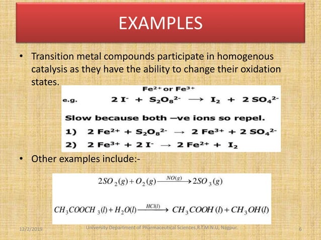 CATALYSIS, TYPES OF CATALYSIS FOR CHEMISTRY STUDENTS | PPTX | Chemistry ...