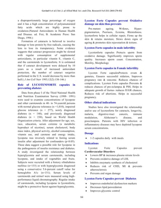 LYCOTENFORTE CapsulesTM: The most powerful antioxidant mentains optimum ...