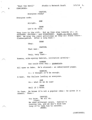Supernatural 13.21 Beat The Devil Script | PDF