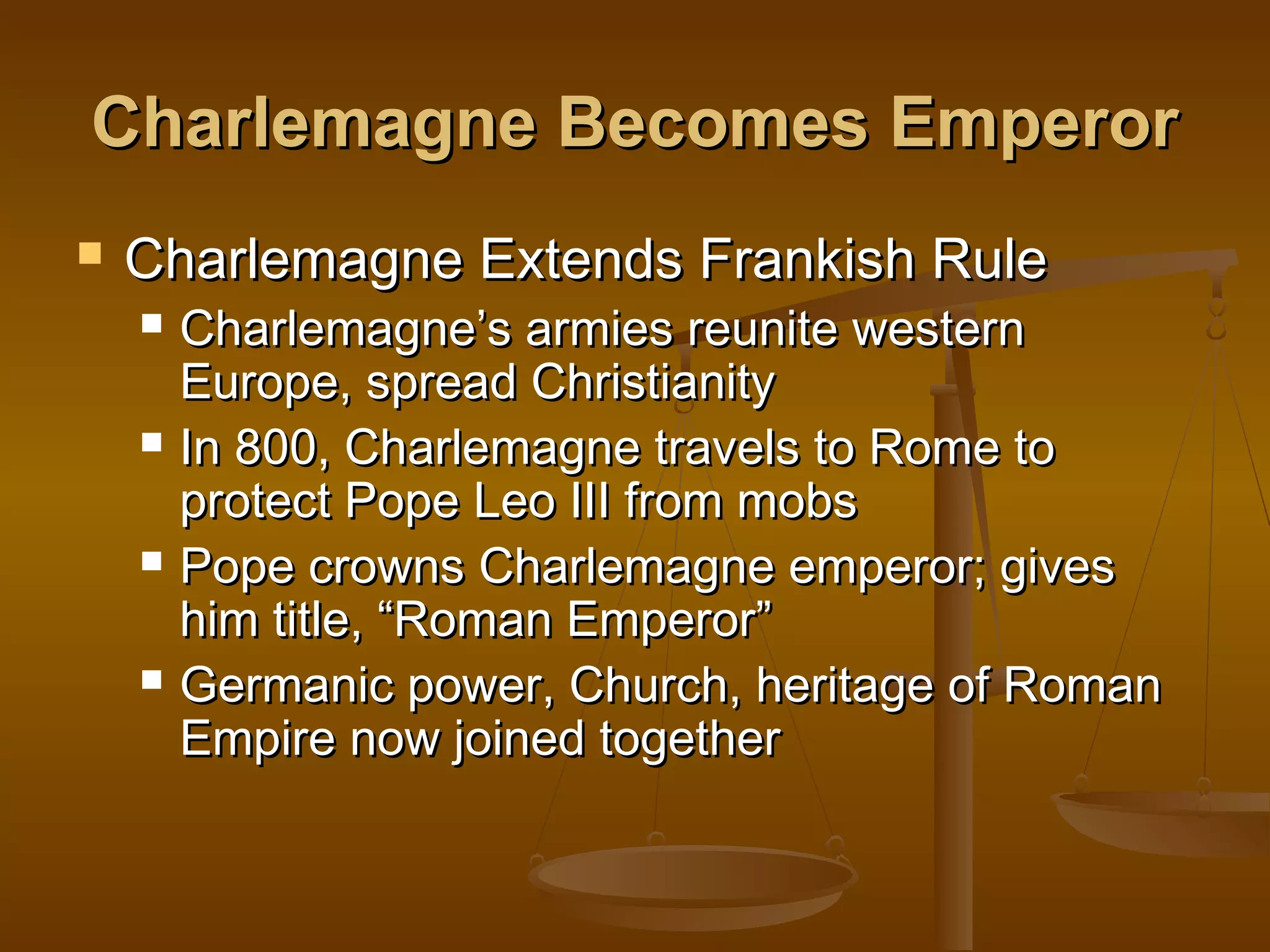 13.1 charlemagne unites germanic kingdoms | PPT