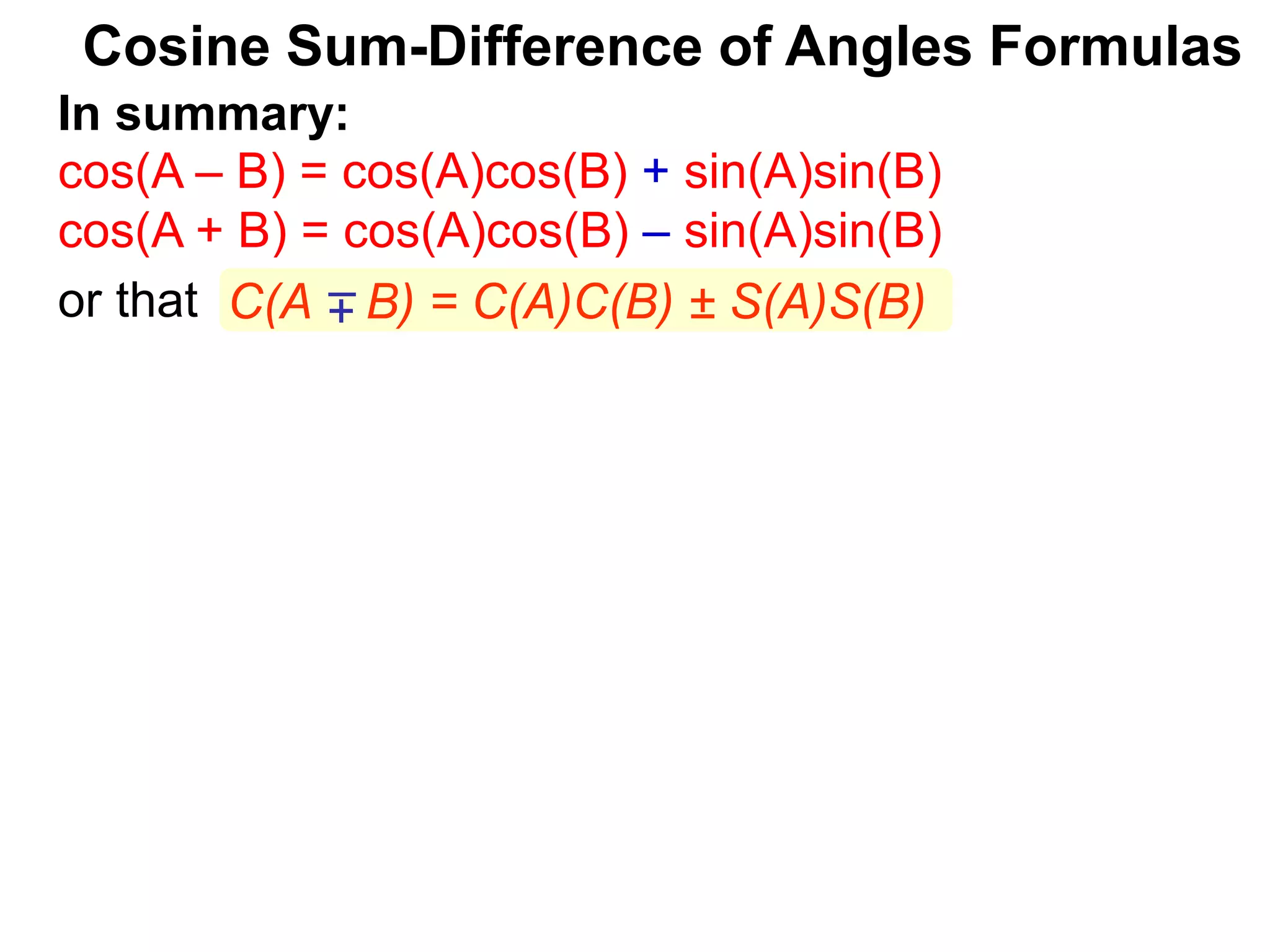 13. sum and double half-angle formulas-x | PPTX