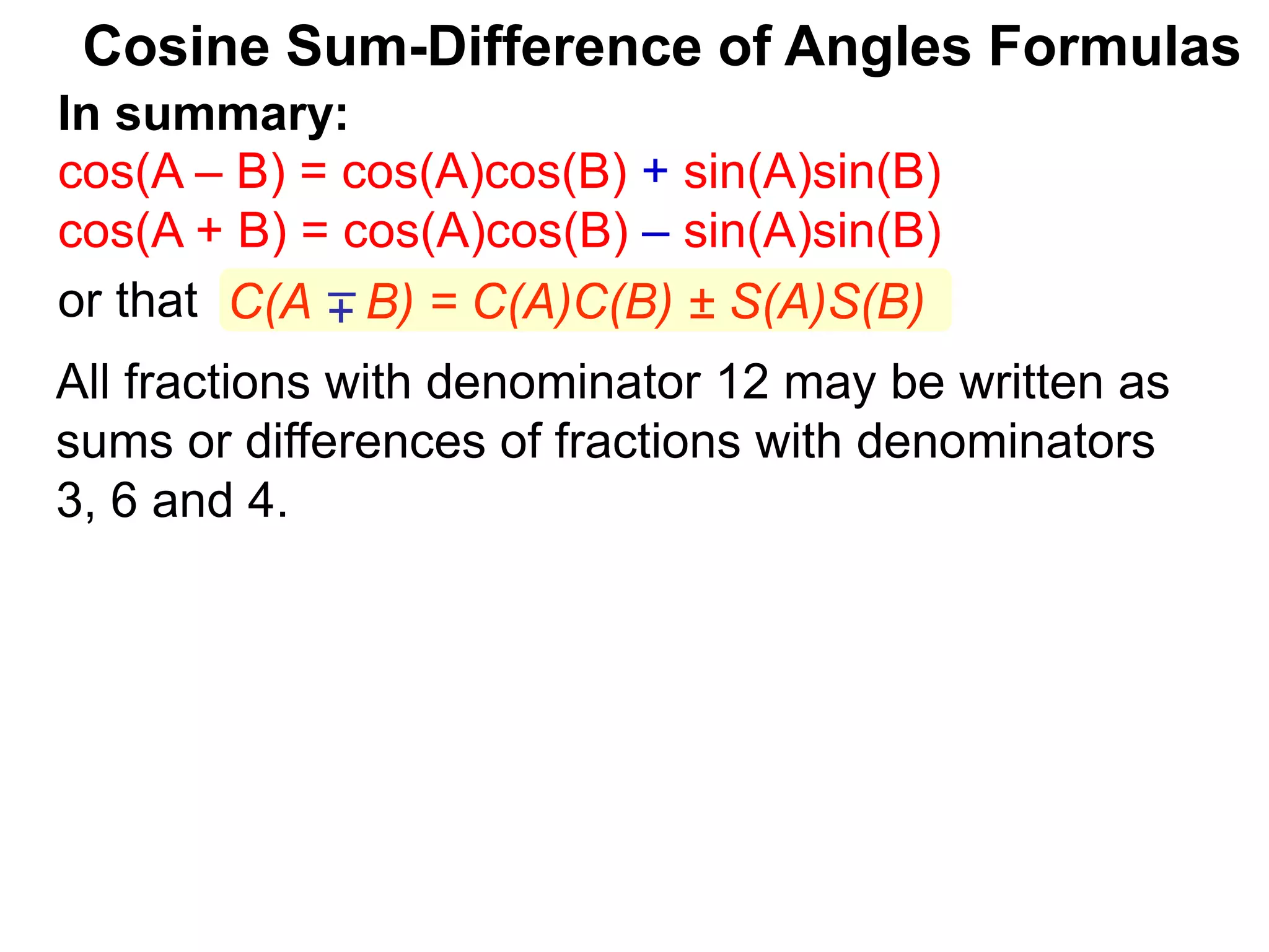 13. sum and double half-angle formulas-x | PPT