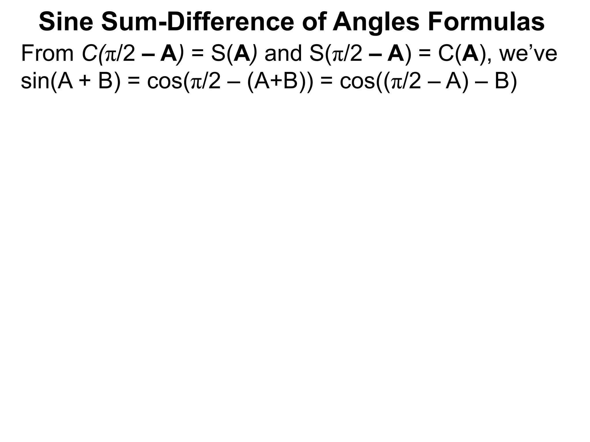 13. sum and double half-angle formulas-x | PPTX