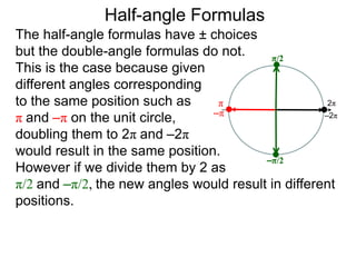 13. sum and double half-angle formulas-x | PPTX
