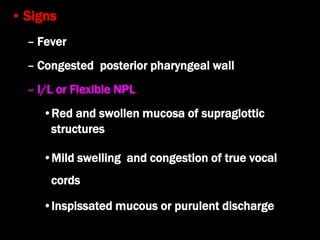 Acute and chronic laryngeal inflammations | PPT