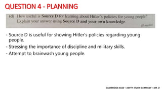HISTORY IGCSE CONTENT - 20TH CENTURY OPTION - DEPTH STUDY GERMANY ...