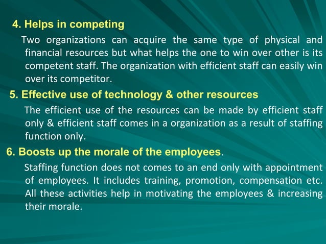 Staffing; Definition, Scope, Need, Significance, Process. | PPT ...