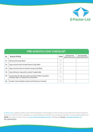 13. Pre Scratch Coat Checklist | PDF