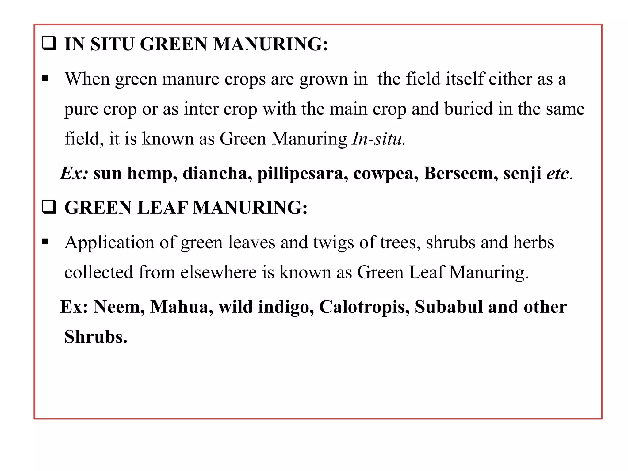 Microbiology of green manuring | PPT