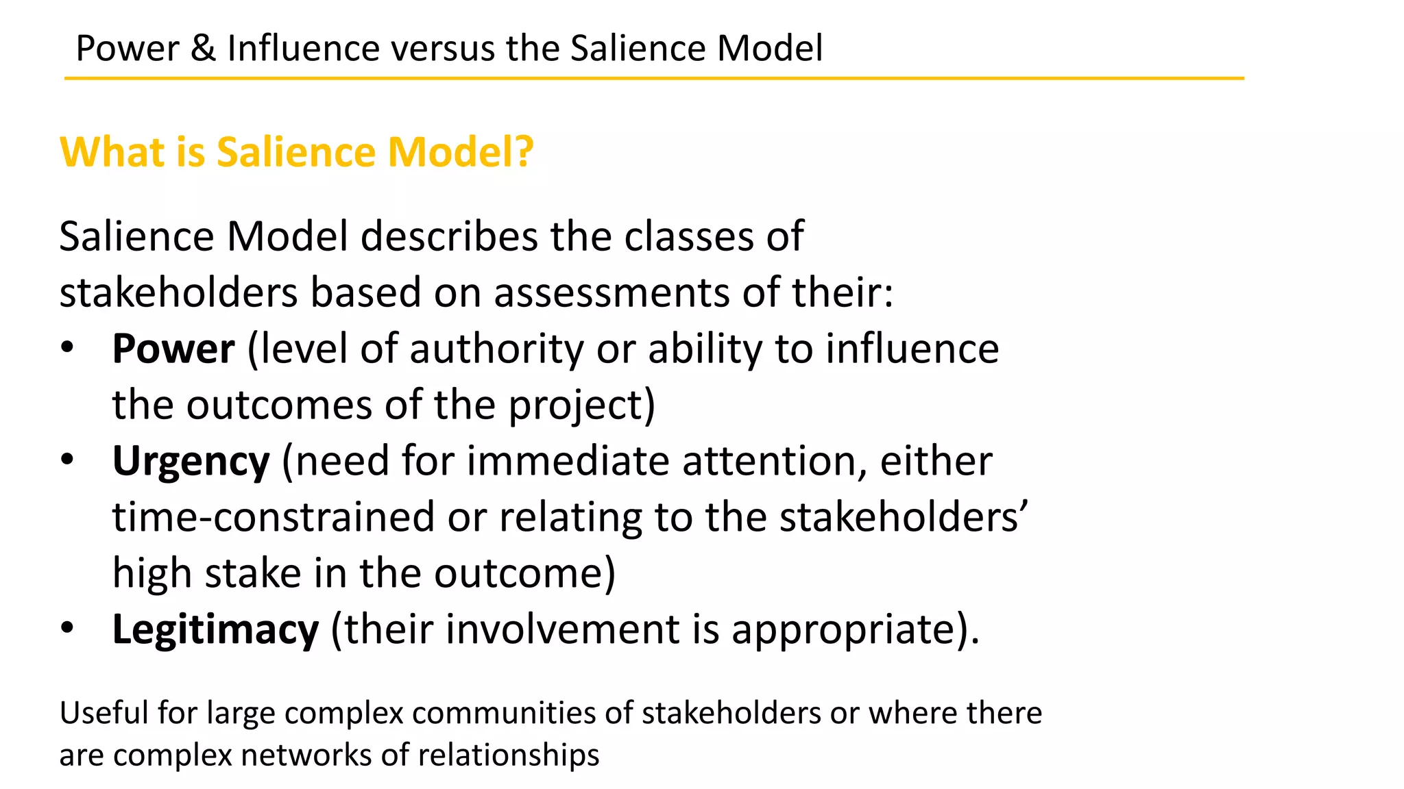 13.1 Power Interest vs Salience Model | PPTX