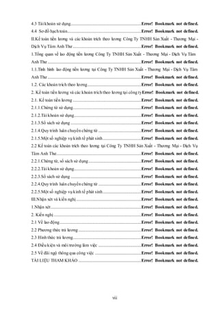 Đề tài: Kế toán tiền lương và các khoản trích theo lương tại Công Ty TNHH Sản Xuất - Thương Mại ...