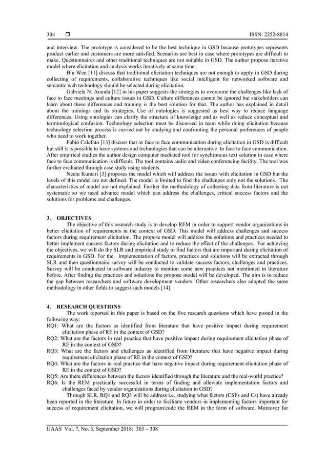 Requirement Elicitation Model (REM) in the Context of Global Software ...