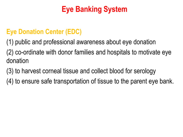 13. npcb,eye camps,eye banking, eye prosthesis | PPTX | Eye and Vision ...