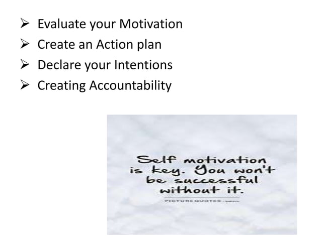 SELF MOTIVATION | PPT