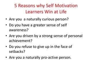 SELF MOTIVATION | PPTX