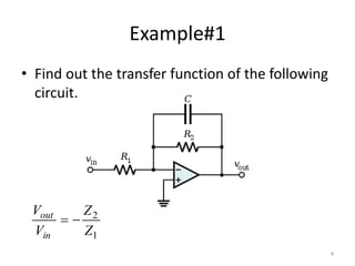 modeling of system electronics, Operational Amplifier Basics Solved ...