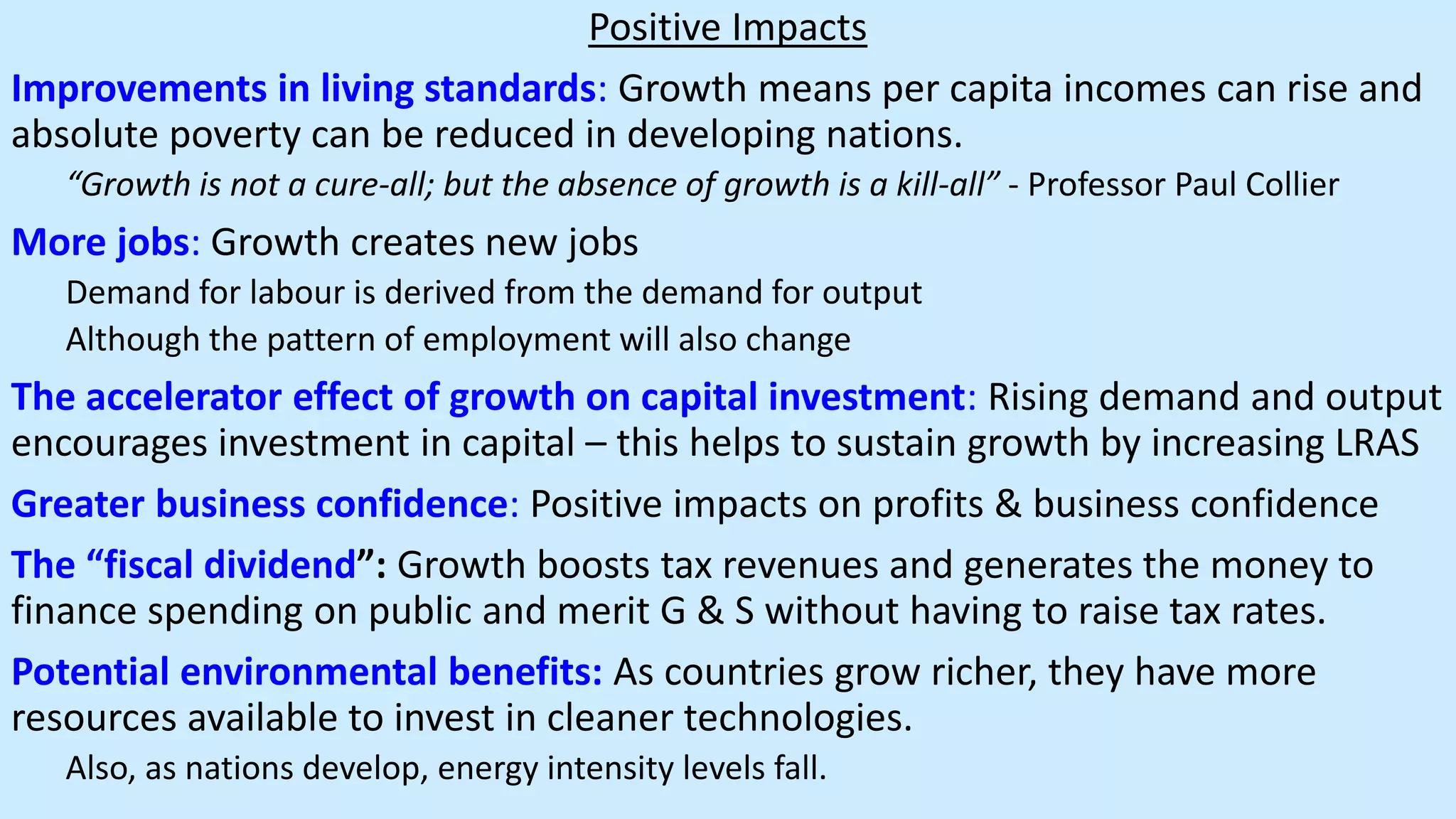 Impacts of Economic Growth | PPTX